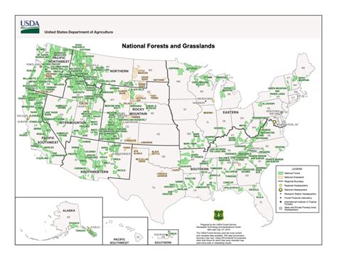National Forest Campgrounds Map
