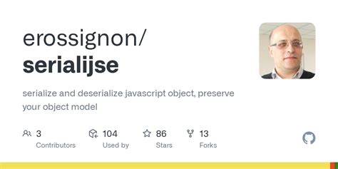 Github Erossignonserialijse Serialize And Deserialize Javascript
