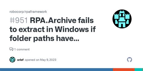 Rpaarchive Fails To Extract In Windows If Folder Paths Have Trailing