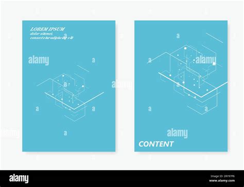Science Network Pattern Connecting Lines And Dots On Simple Background Vector Cover Templates