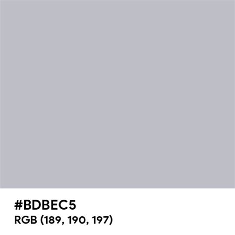 Frosted Silver Color Hex Code Is Bdbec5