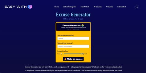 Excuse Generator Ai Tool Details Price And Alternatives Aitach