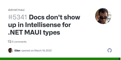 Docs Dont Show Up In Intellisense For Net Maui Types · Issue 5341