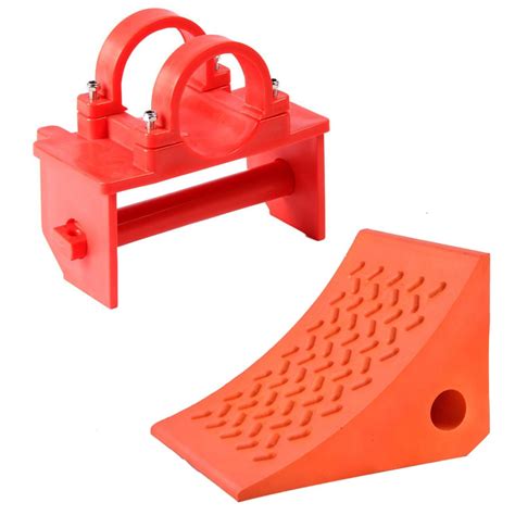 Plastic Wheel Chock Holder Bracket 3 Pipe Pu Foam Wheel Chock Holder