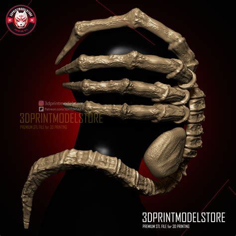 👽 Alien Romulus Facehugger Mask Cosplay Halloween Horror・ 3d File