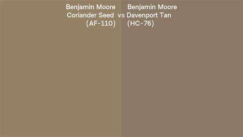 Benjamin Moore Coriander Seed Vs Davenport Tan Side By Side Comparison