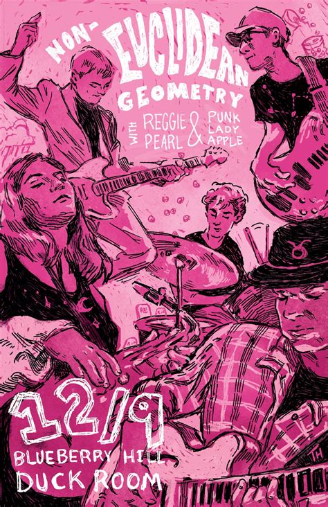 Non Euclidean Geometry Gig Poster — Tuesday Hadden