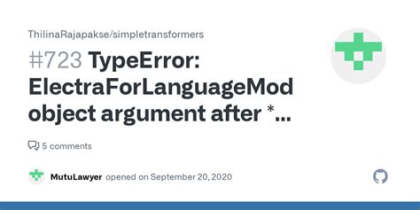 TypeError ElectraForLanguageModelingModel Object Argument After Must Be A Mapping Not