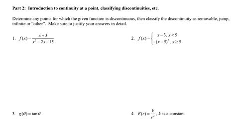 Solved Part Introduction To Continuity At A Point Chegg