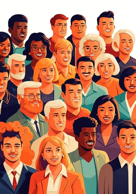 Abstract Illustration Of Diverse Group In Unity Stock Illustration Illustration Of Person