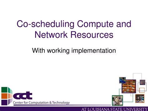 Ppt Co Scheduling Compute And Network Resources Powerpoint