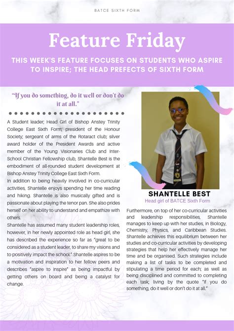 Feature Friday Today We Feature The Batce Sixth Form