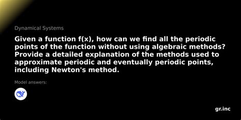 Given A Function Fx How Can We Find All The Pe General Reasoning