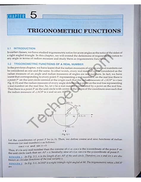 Trigonometric Functions Real Numbers Unit Circle