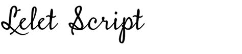 Lelet Script In Use Fonts In Use