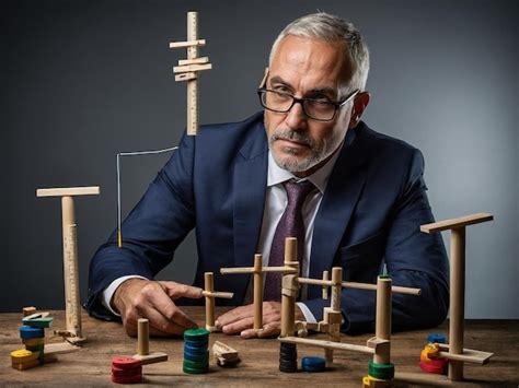 A Businessman Using Creative Problemsolving Techniques To Overcome