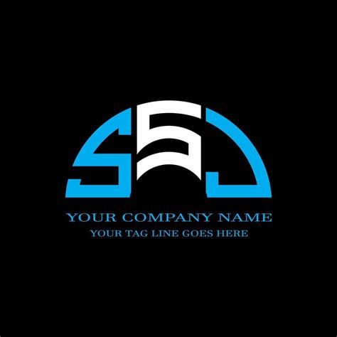 Ssj Letter Logo Creative Design With Vector Graphic 9264096 Vector Art