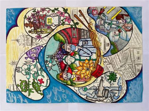 疫情画4k纸一等奖 图库 五毛网