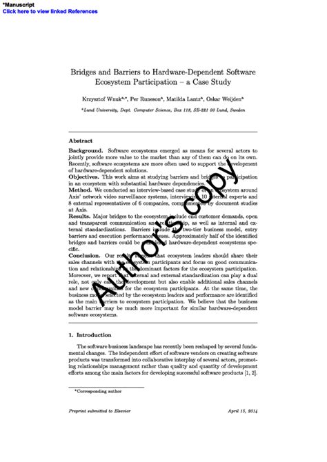 Pdf Bridges And Barriers To Hardware Dependent Software Ecosystem