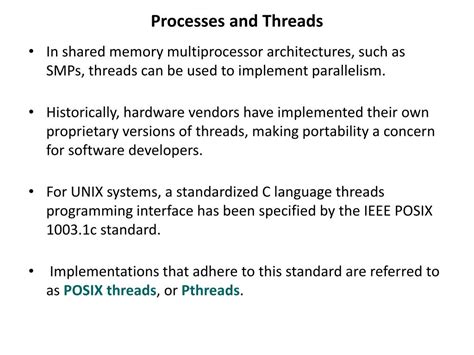Ppt Posix Threads Programming Powerpoint Presentation Free Download