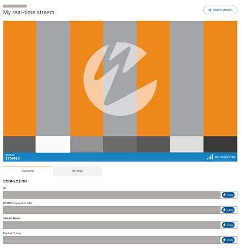Real Time Streams Details Page In Wowza Video Wowza Docs And Apis
