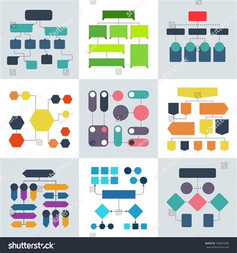 แผนภาพการไหลโครงสร้างผังงานและโครงสร้างกระบวนการไหลเวกเตอร์อินโฟกราฟิกองค์ประกอบกระบวนการ