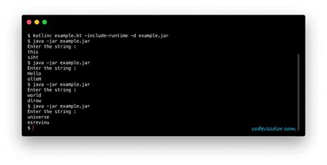 kotlin program to reverse a string recursively codevscolor