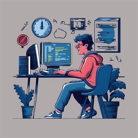Free Vector Software Interface Coding And Programming System