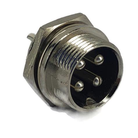 4 Pins Male circular connector 16mm GX16