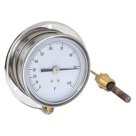 0°f To 100°f ±1°f Scale Division Analog Panel Mount Thermometer