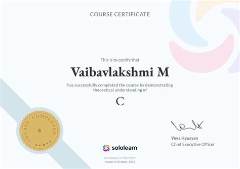 C Sololearn Vaibavlakshmi M