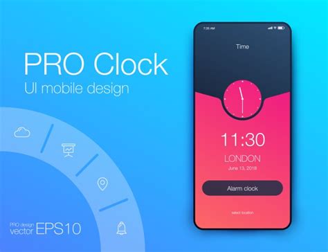 Calendar Mobile Apptasks Ui Ux Design Mockup Vector Image