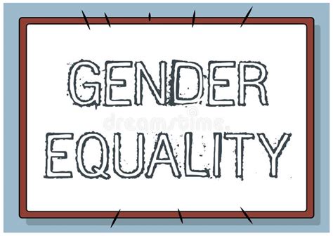 Handwriting Text Gender Equality Business Showcase Access To Same Privilege Given To Both Men