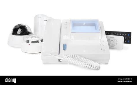Cctv Camera Remote Controls Intercom Smoke And Movement Detectors On Cctv Camera Remote Controls Intercom Smoke And Movement Detectors On