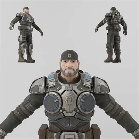 3d Marcus Fenix Lowpoly Rigged Turbosquid 2034534