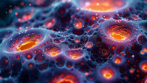 Artistic Representation Of A Microfluidic Network Stock Image Image