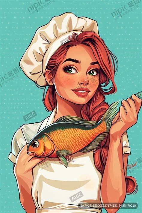 Ai创作图卡通美女厨师头像 手绘女厨师插画 动漫女厨师 手绘女厨师 美女厨师大厨 鲤鱼厨师 卡通美女厨师 美女煮饭美女盛汤 煮妇插画 烘焙师女生手绘 开心小鱼厨师形象 美女小龙虾插画 食品女孩