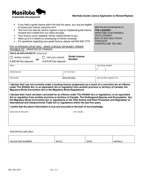 Manitoba Canada Manitoba Guide Licence Application To Renew Replace Fill Out Sign Online And