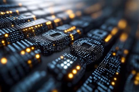 Digital Data Flow With Glowing Binary Code For Technology Backgrounds Generative Ai Stock