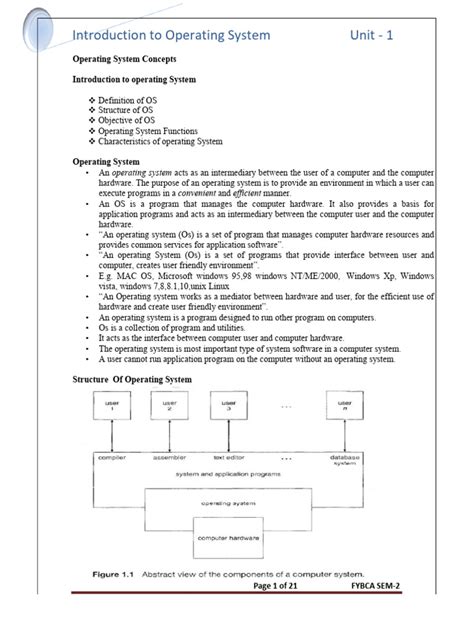 Os Unit 1 Final Pdf Operating System Shell Computing