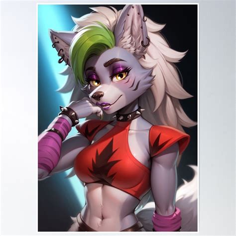 Roxanne Wolf Idle Poster In 2025 Furry Pics Fnaf Drawings Anime Fnaf