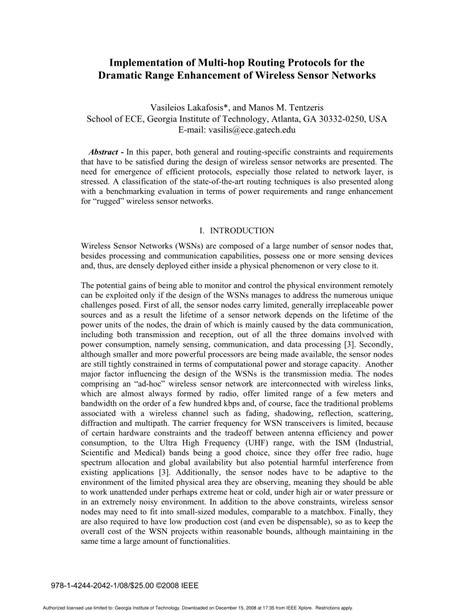 Pdf Implementation Of Multi Hop Routing Protocols For The Dramatic