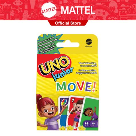 Mattel Games Uno Junior Action Play Card Game, Travel Fun Games for ...
