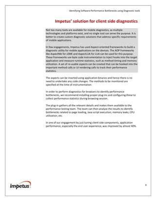 Identifying Software Performance Bottlenecks Using Diagnostic Tools Impetus White Paper PDF