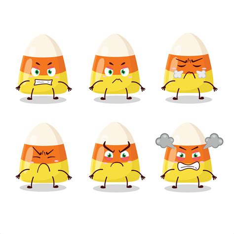 Candy Corn Cartoon Character With Various Angry Expressions 22354402 Vector Art At Vecteezy