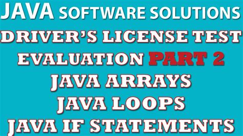 Java Programming Challenge Part 2 Drivers License Test Evaluation
