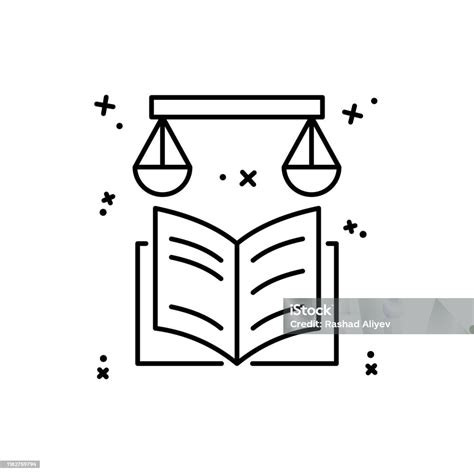 책 선그라 아이콘 Ui 및 Ux 웹 사이트 또는 모바일 응용 프로그램에 대한 간단한 라인 법과 정의 아이콘의 개요 벡터 개념에 대한 스톡 벡터 아트 및 기타 이미지 Istock