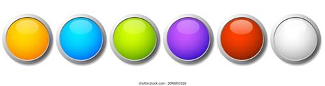 Blank Empty Circle Button Badge Tag Stock Vector Royalty Free