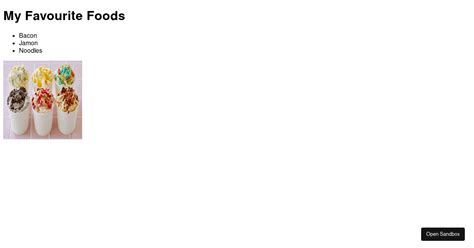 jsx attributes and styling forked codesandbox