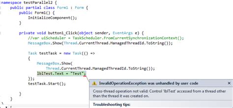 Net Why Is A Non Ui Thread Able To Modify Ui Control In Winform